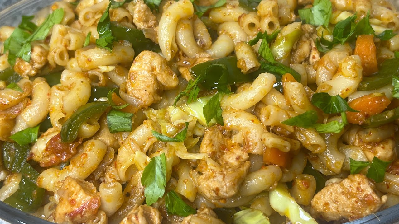 Spicy chicken tikka macroni recpie | desi style chicken macroni ...