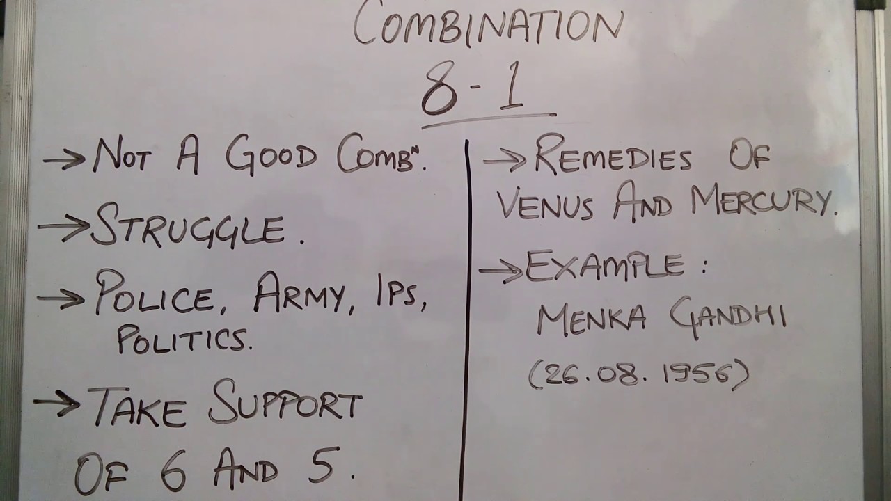 In Numerology Combination of 8-1 - YouTube