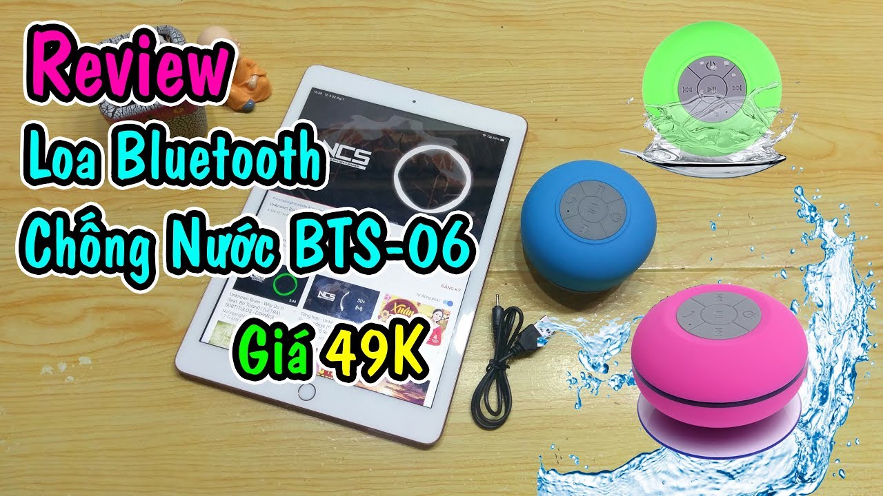Trên Tay Loa Bluetooth chống nước BTS-06 giá rẻ chất âm ổn - YouTube
