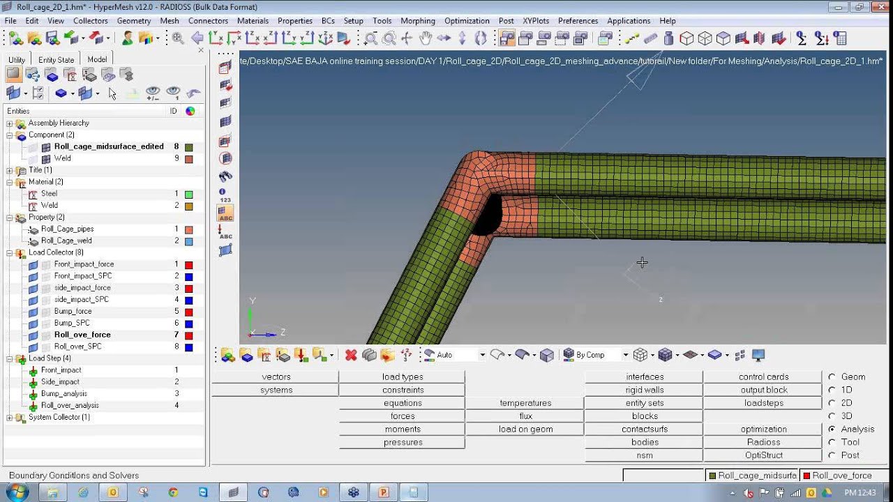 2D Roll Cage analysis - YouTube