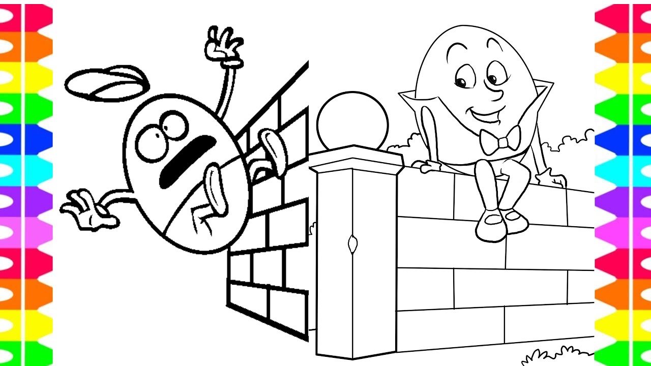 Humpy Dumpty drawing and coloring for kids, Toddlers | How to Draw Easy ...