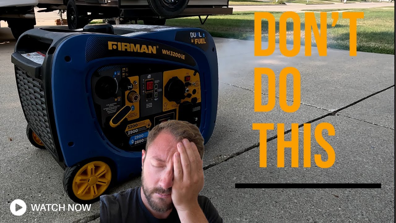 DON'T DO THIS TO YOUR GENERATOR | Firman Generator Maintenance - YouTube