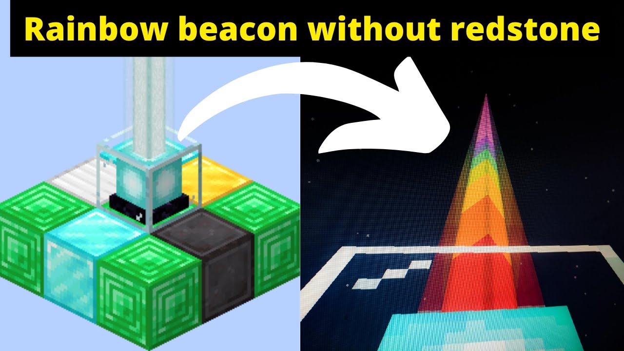 Rainbow Beacon Minecraft - YouTube