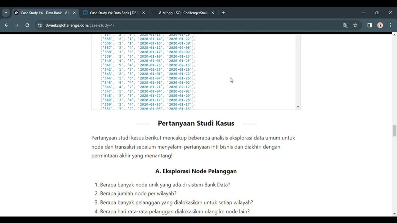 8 WEEK SQL CHALLENGE CASE 4 - BANK DATA - YouTube