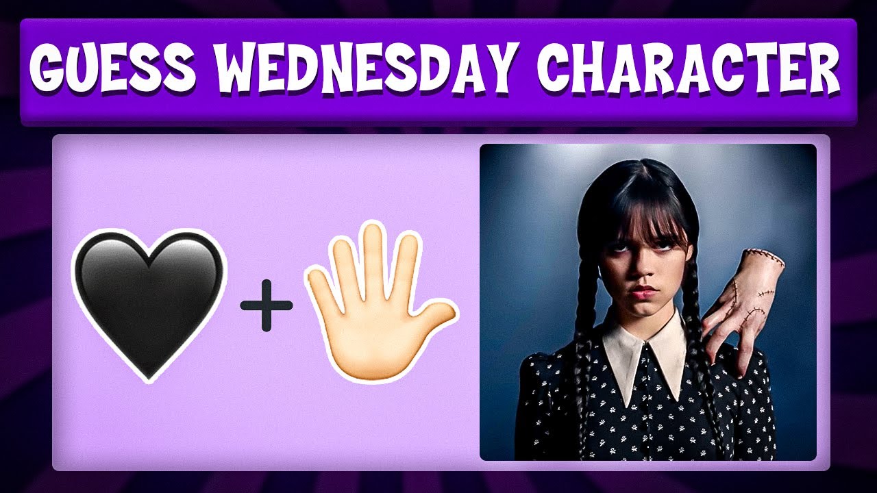 Guess Wednesday Character by Emoji | Wednesday Quiz | Emoji Quiz - YouTube