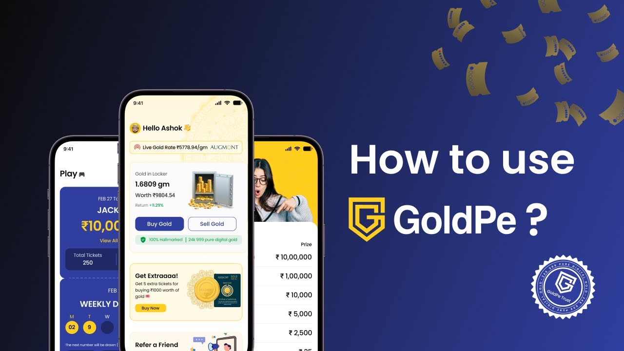How to Use GoldPe & Win Rewards | GoldPe Digital Gold Saving App ...