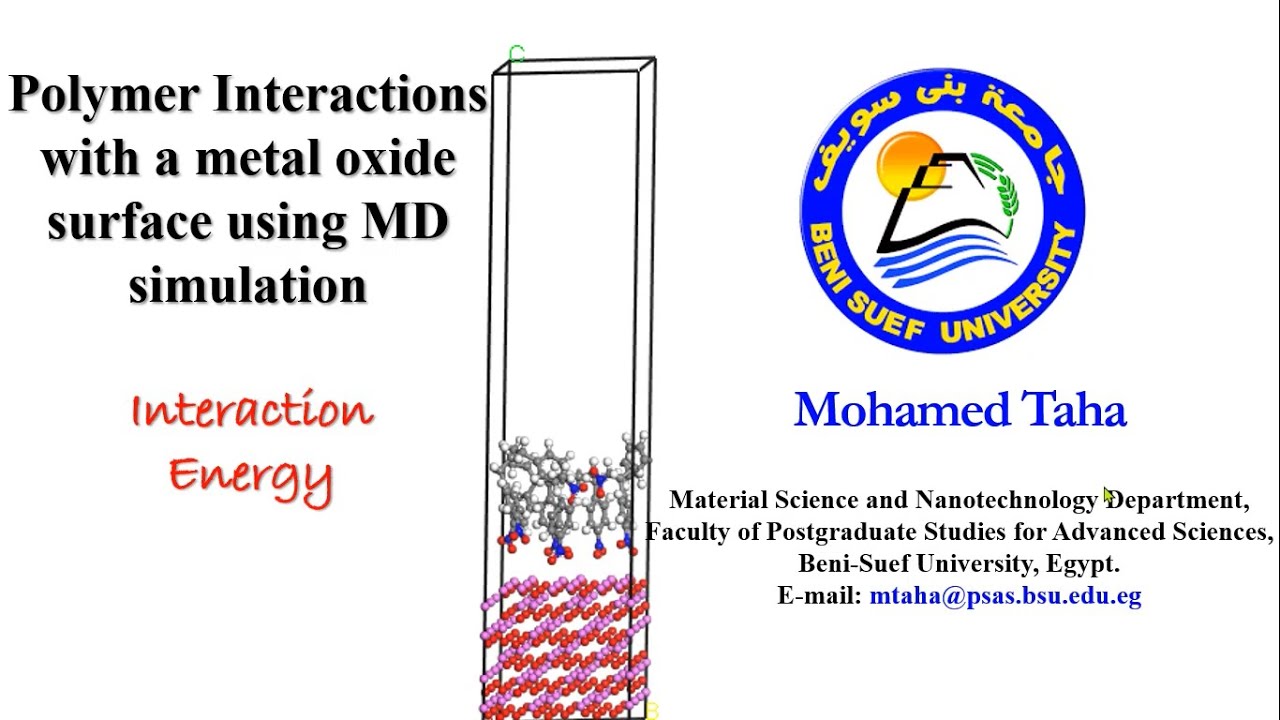 16 Polymer Interactions with a metal oxide surface using MD simulation ...