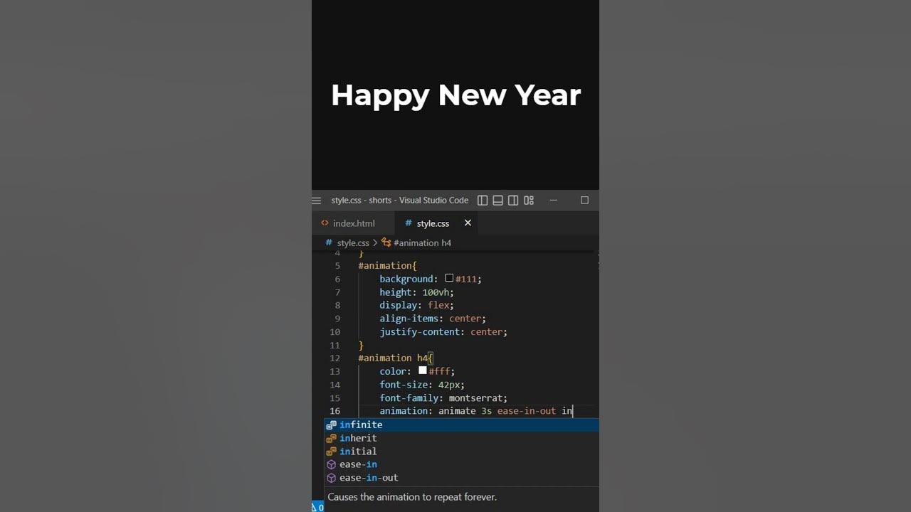Css Jumping Text Animation Shorts Shortvideo Youtube