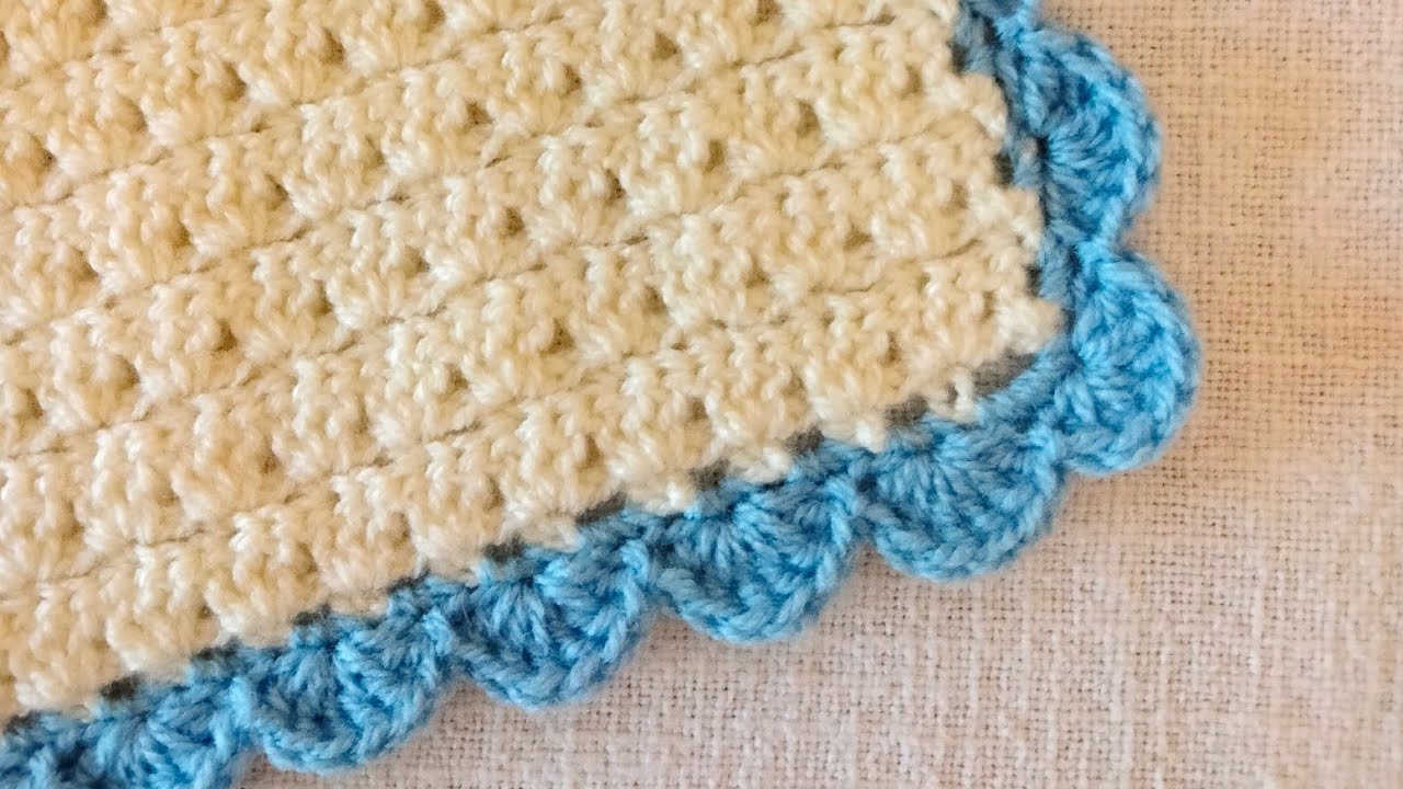 Bordo facile all'uncinetto per coperte.. tappeti..cuscini e tanto altro ...