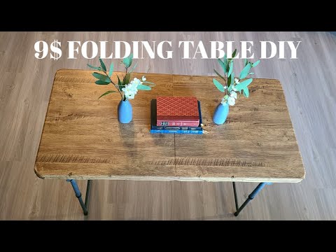 9$ Folding Table Makeover! - YouTube