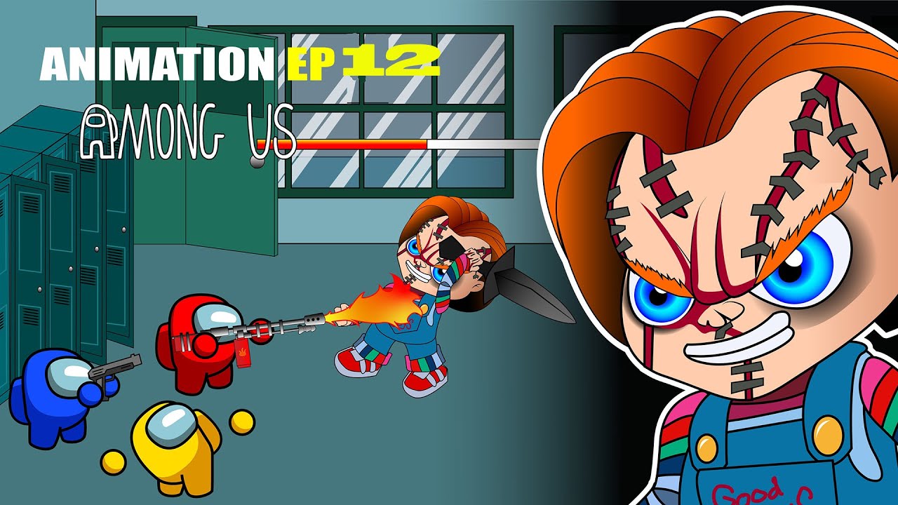 어몽어스 Among Us VS Chucky Monster - 어몽어스 VS 좀비 애니메이션 | Peanut Among Us ...