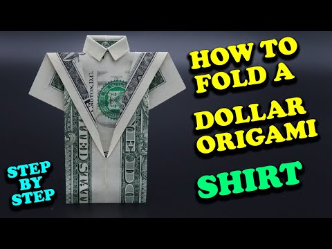 Dolarlık Origami Gömlek | 1 Dolarlık Notla Bir Dolarlık Origami Gömlek Nasıl Katlanır