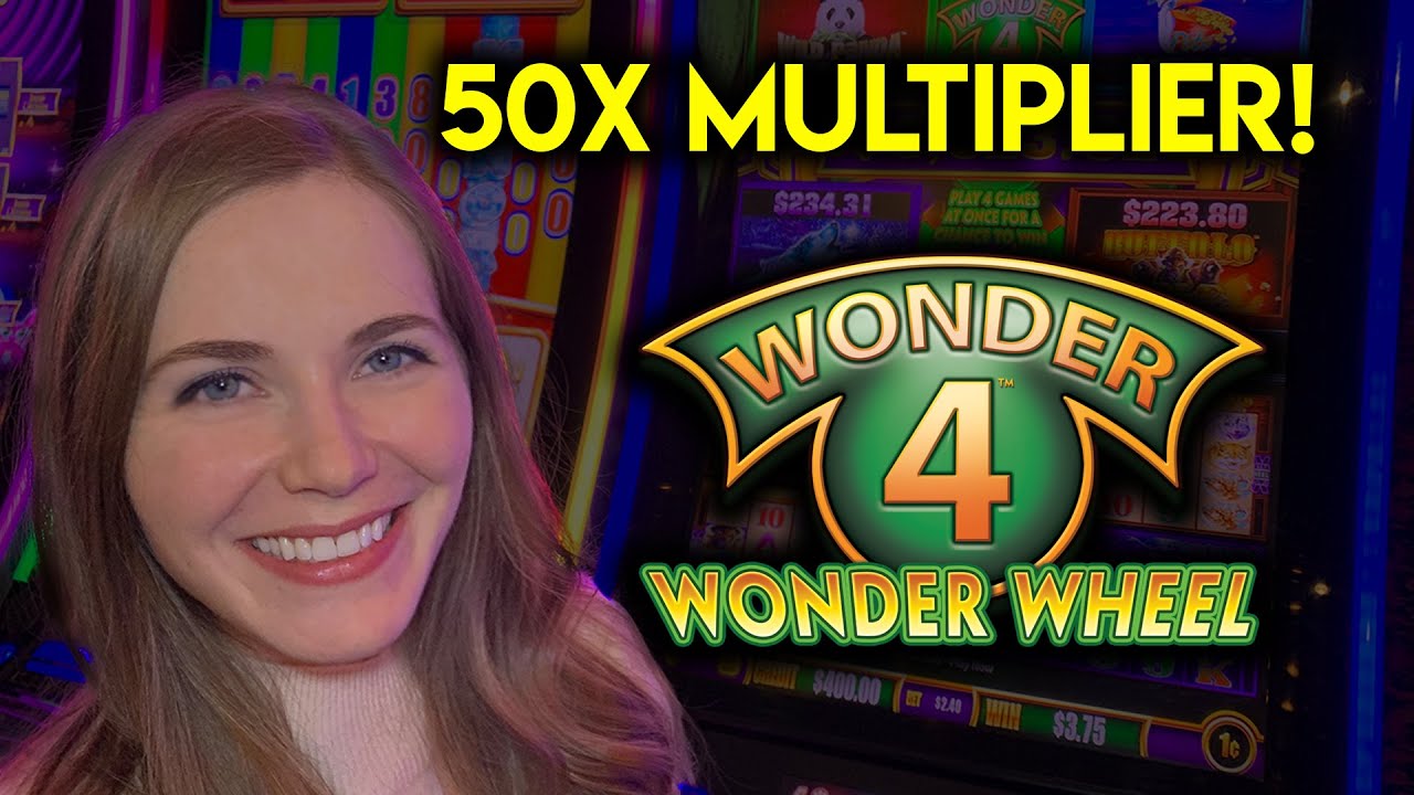 WOW! A Four Coin BONUS And 50x Multiplier Spin! Wonder 4 Wonder Wheel ...