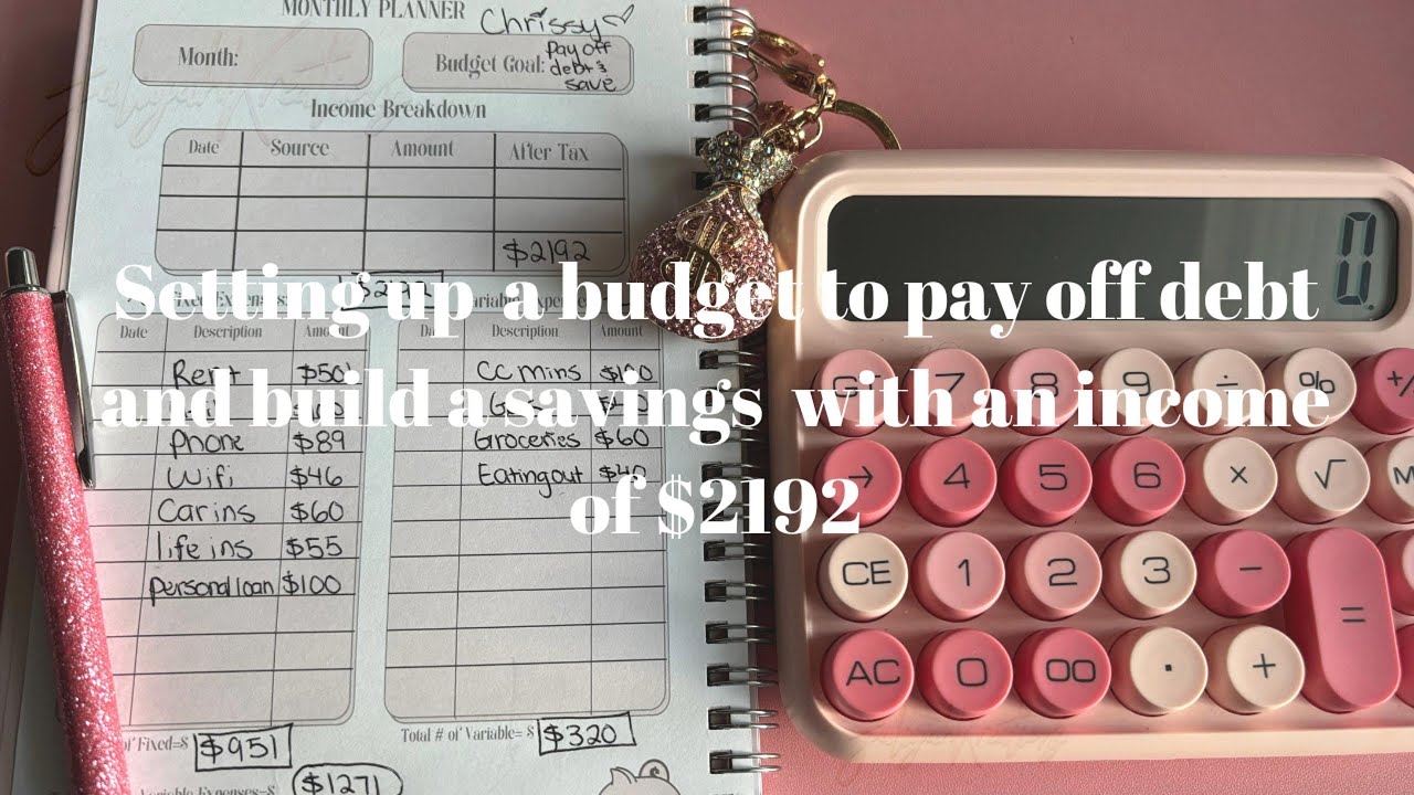 Setting up a budget with an income of $2,192 to pay off debt| Real ...