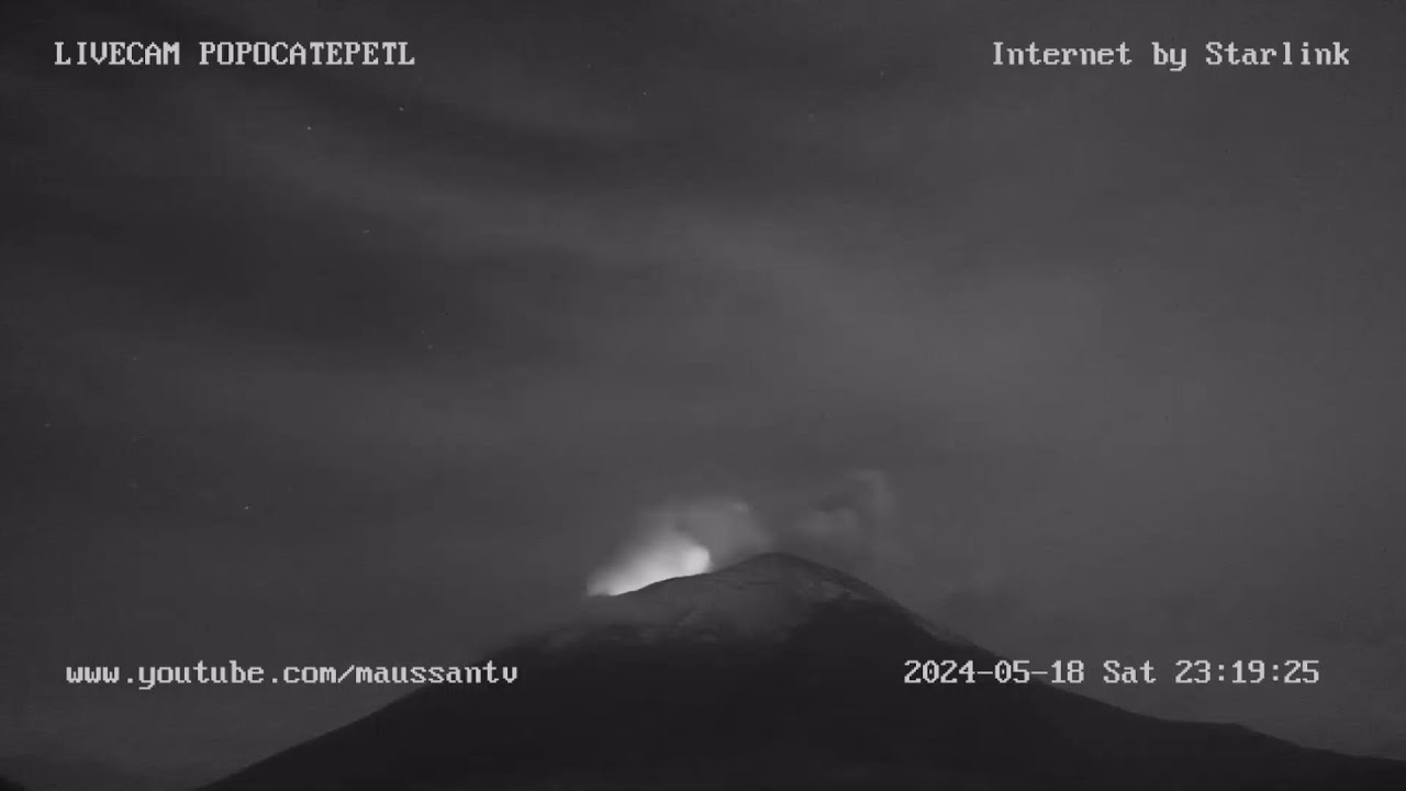 Transmisión Volcán Popocatépetl Mayo 2024 - Webcam