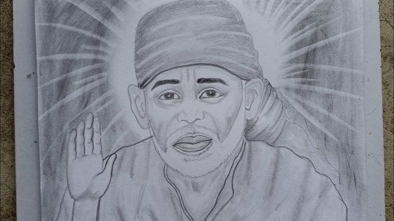 sai baba easily drawing stap by stap and used with graphite pencil ...