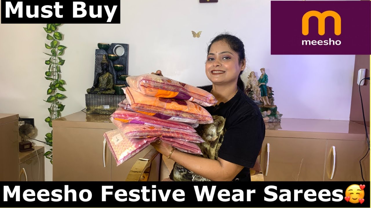 Meesho Festive Wear Sarees🥰Must Buy Collection For This Festival Season ...
