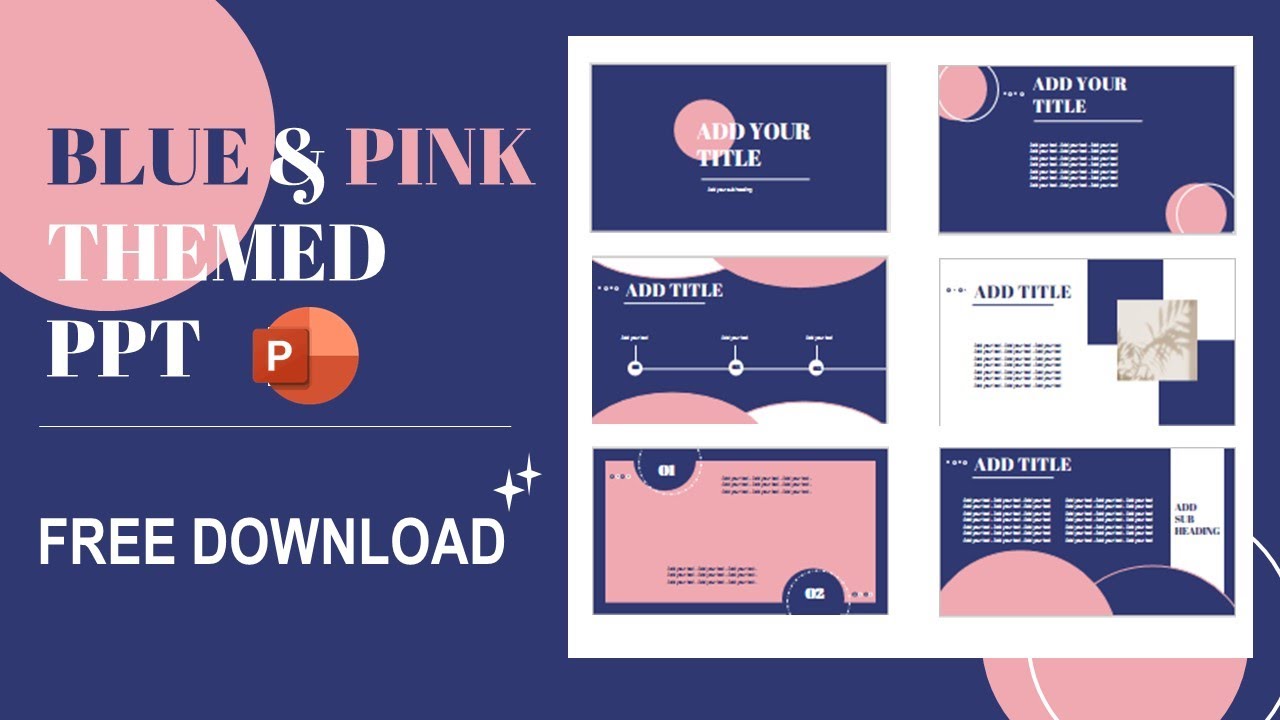 Simple blue & pink themed ppt💙 || [FREE DOWNLOAD] || Power point slide ...