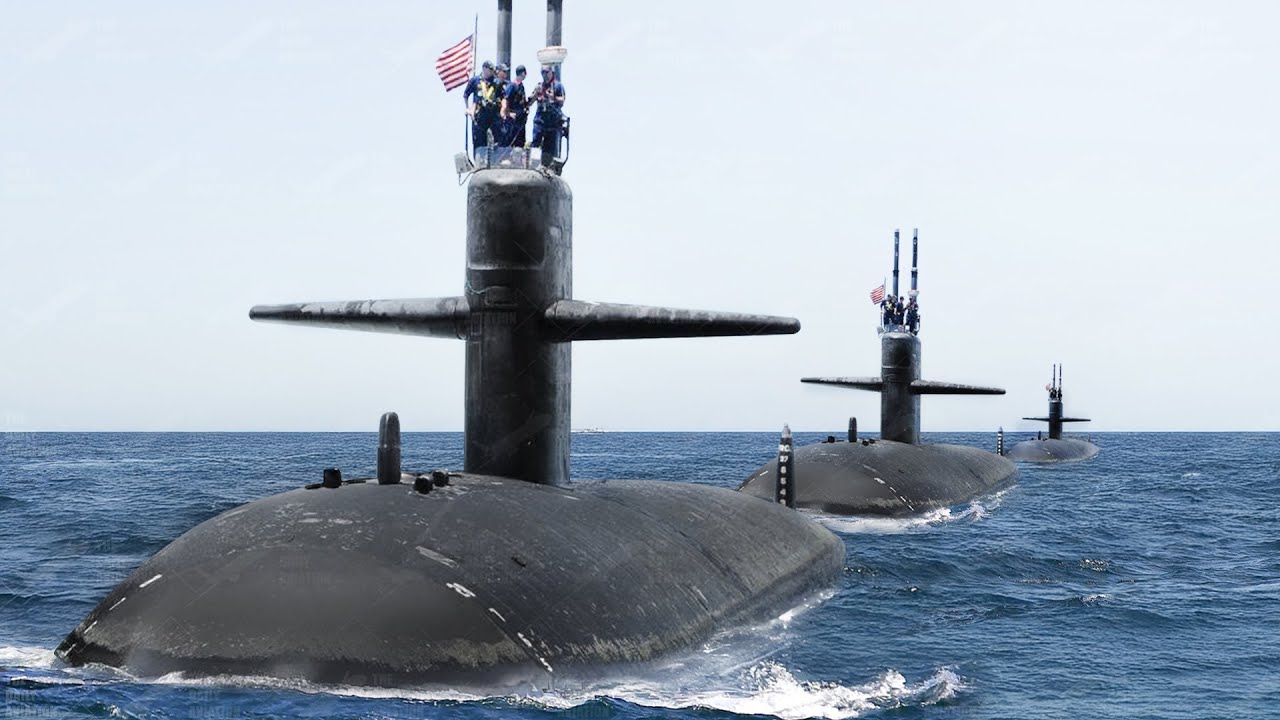 Massive US Navy Submarines in Action During Intense Patrol Mission ...