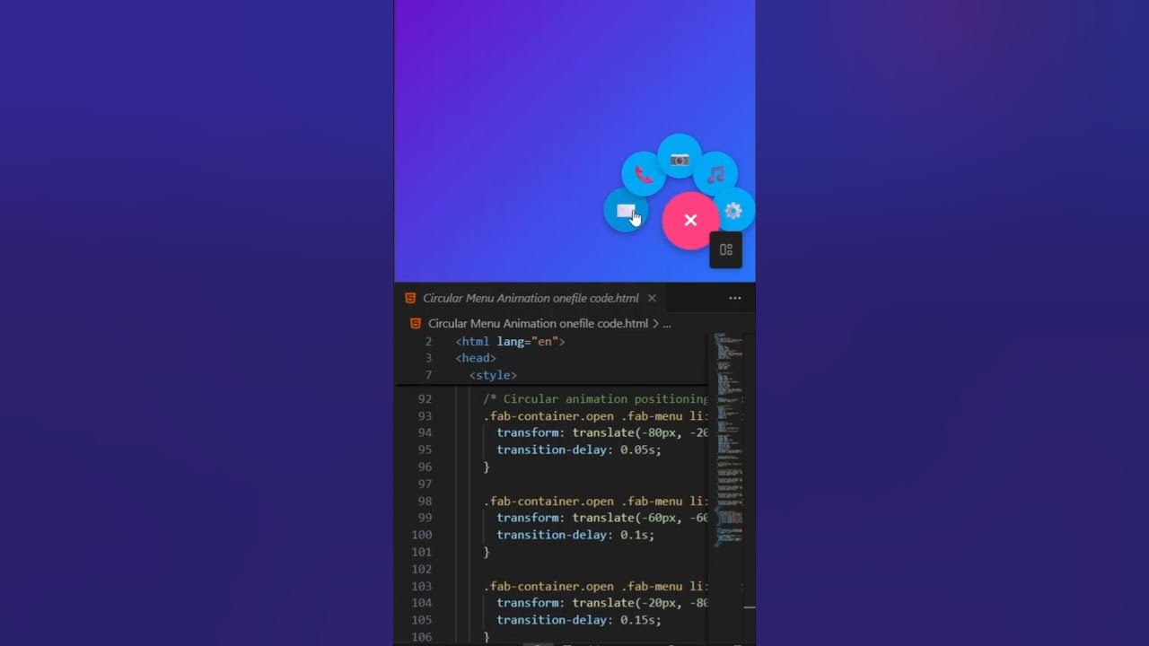 🌀 Circular Menu Animation | Pure CSS Interactive Navigation 💫 - YouTube