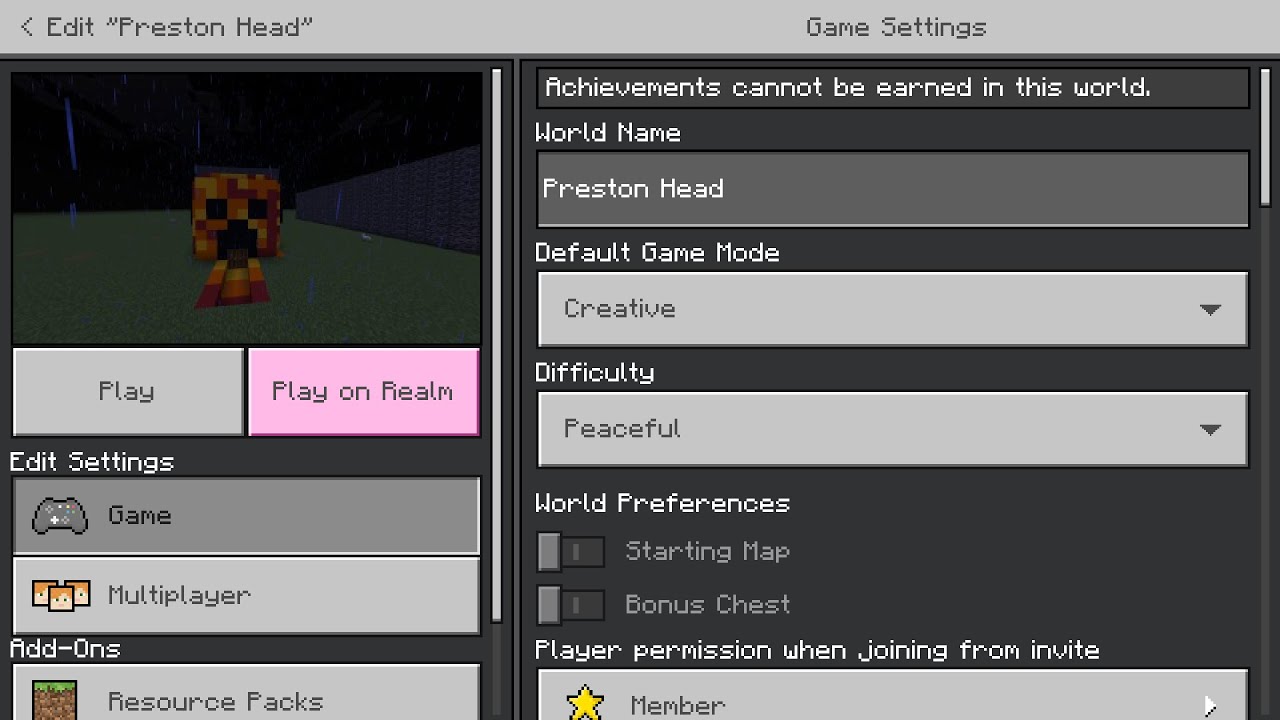 Minecraft Preston Head - YouTube