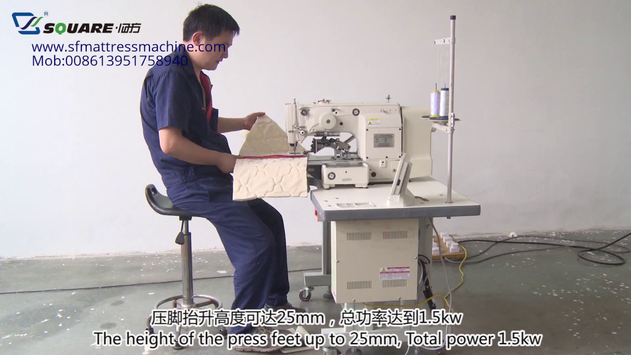 CLF1 Mattress handle fixing machine - YouTube