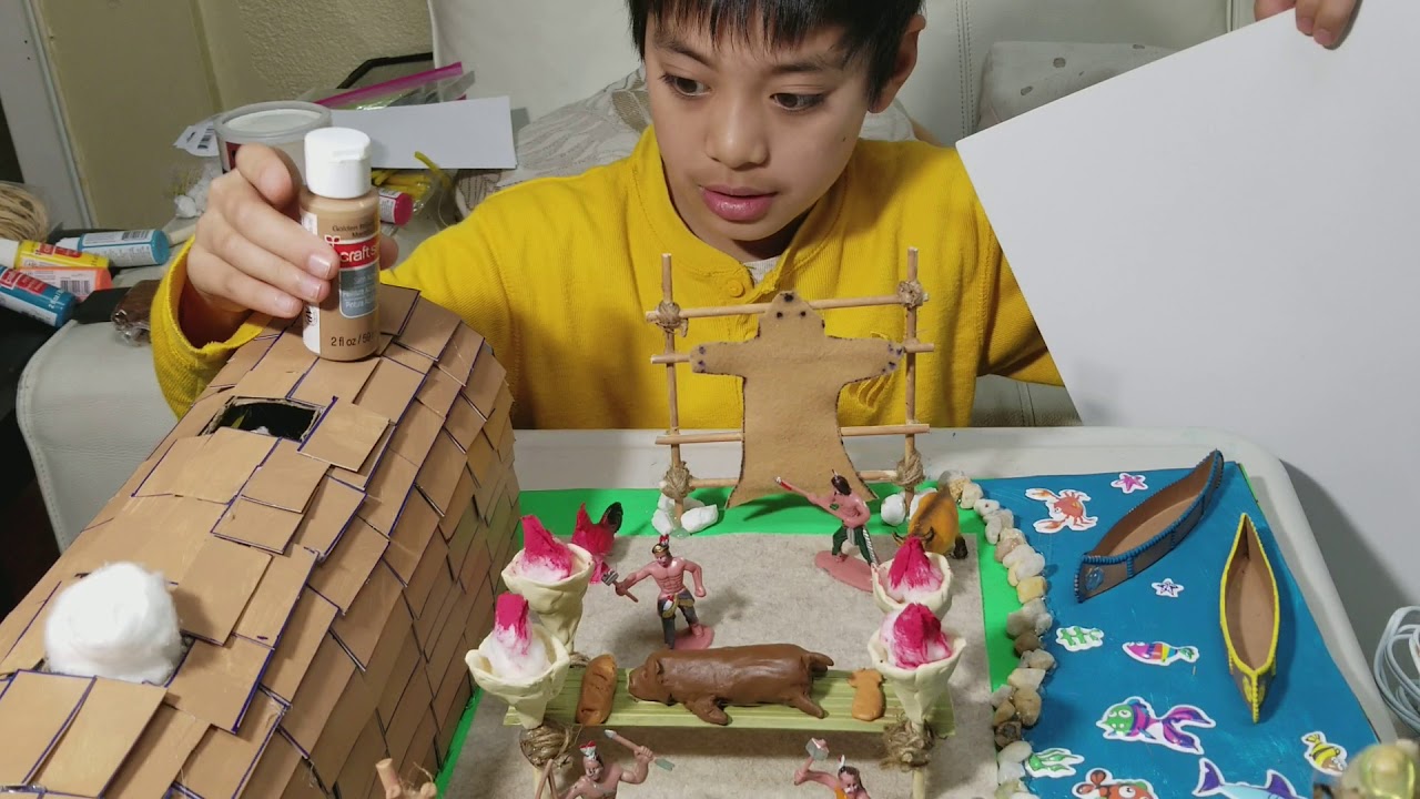 Native American School Project Erie Tribe - YouTube