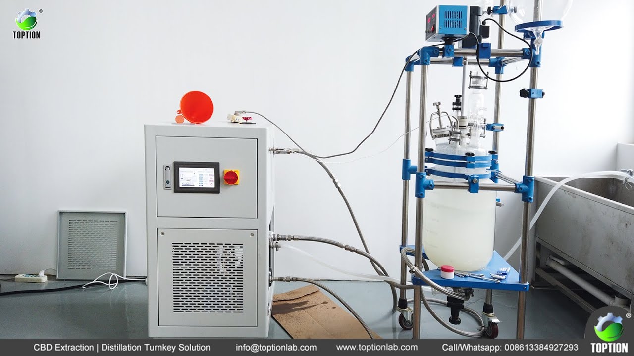 heating and cooling jacket glass reactor - YouTube