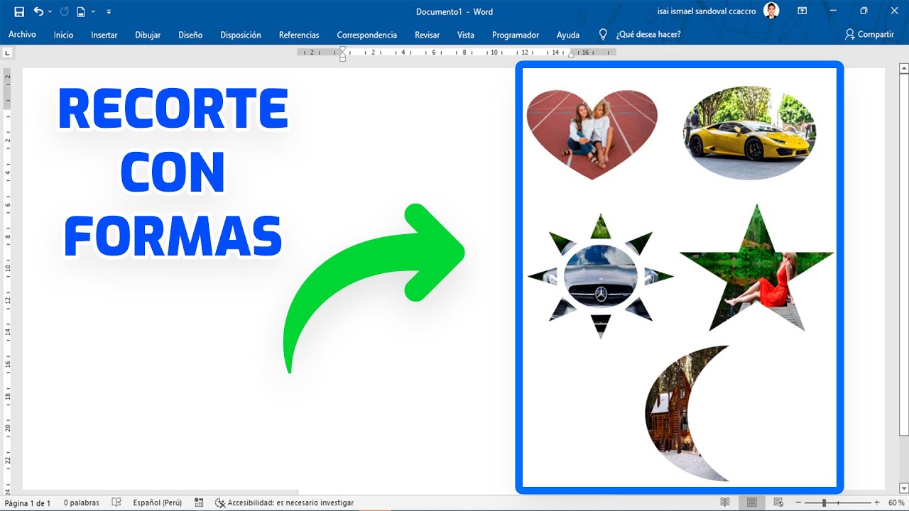 COMO RECORTAR una IMAGEN en WORD con FORMAS ️[ FACIL Y RAPIDO ...