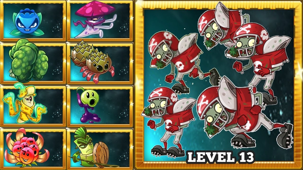 PvZ 2 25 Plants With High Attack Speed vs 5 All Star Zombies Level 13 ...