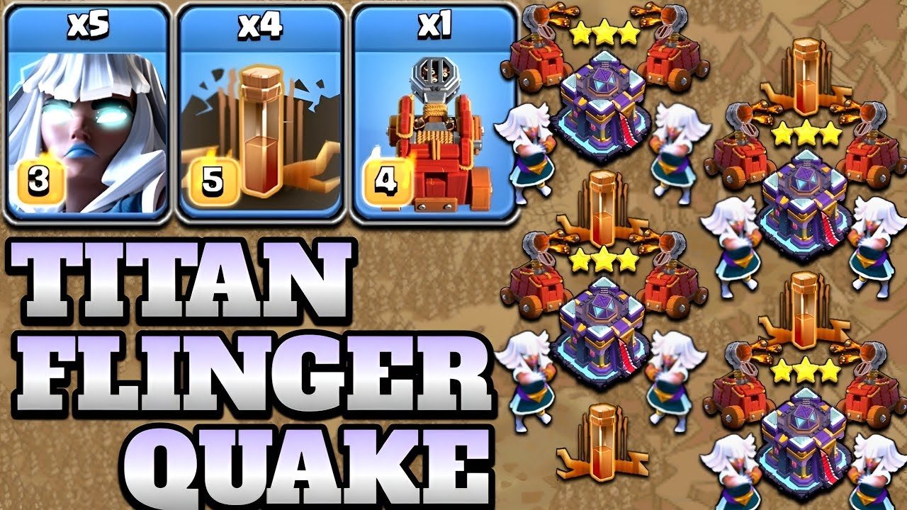 Electro Titan + Flame Flinger + Earthquake Spell = Most Powerful Th15 ...