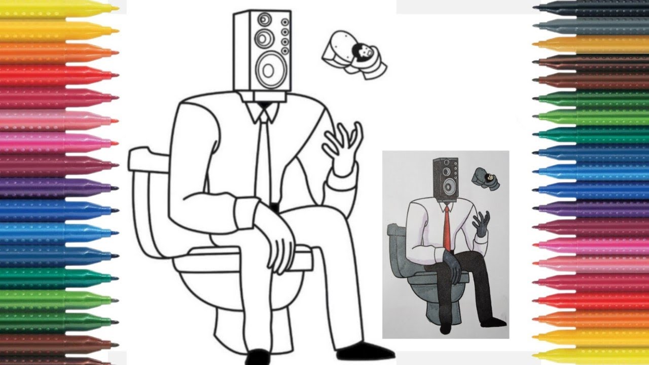 BIG SPEAKER MAN SKIBIDI TOILET coloring pages #skibiditoilet # ...