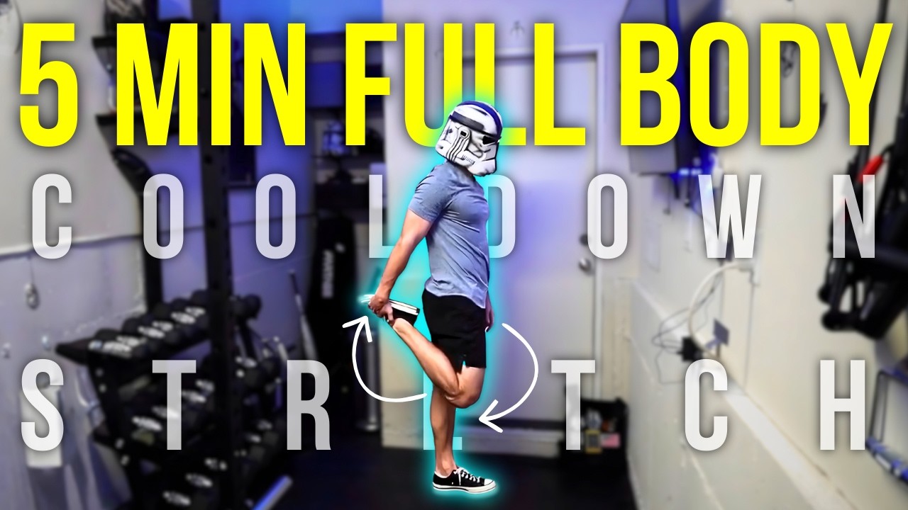 Simple 5 Minute Cool Down + Stretch Upper + Lower Body - YouTube