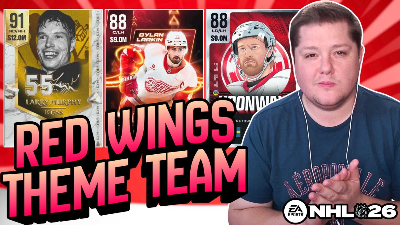 MY RED WINGS THEME TEAM IN NHL 26 - YouTube