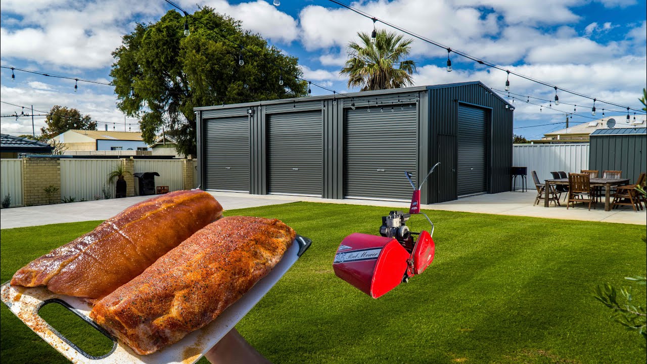 PERTH VLOG - *SHED TOUR, 4x4, REEL MOWERS & RIBS* - YouTube