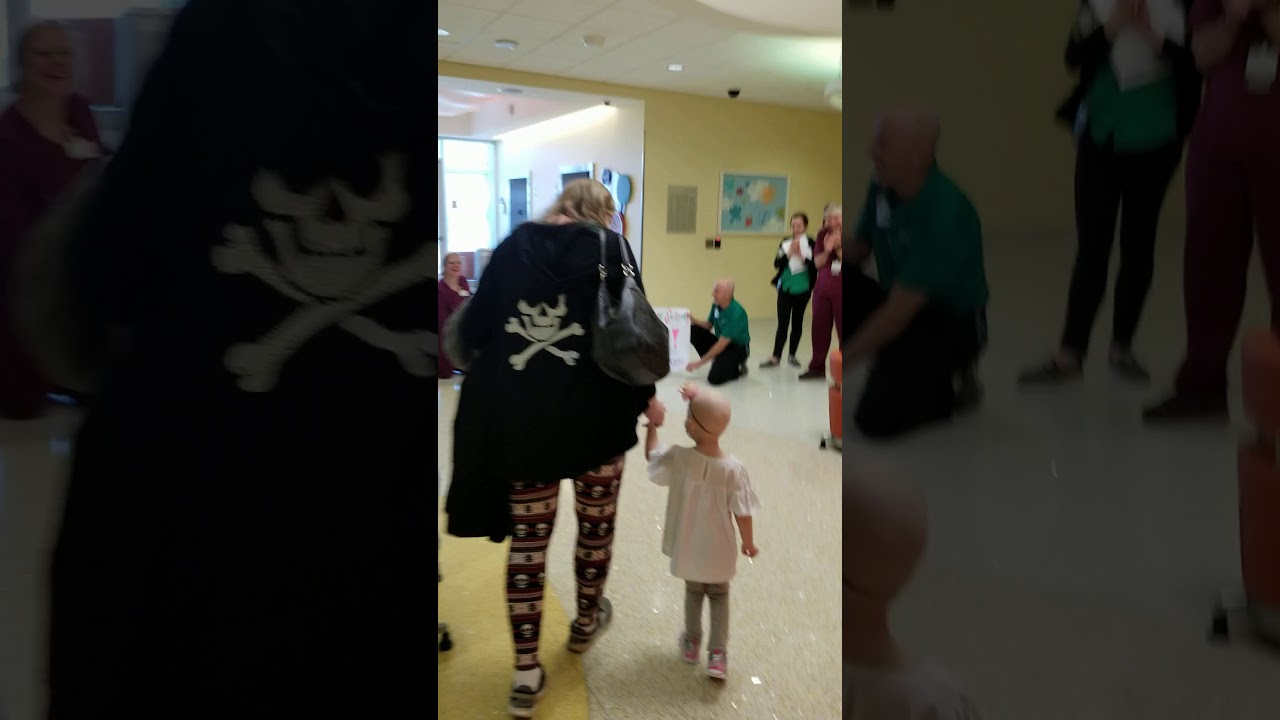 Makenley gets discharged on day +17 post bmt AMAZING!! - YouTube