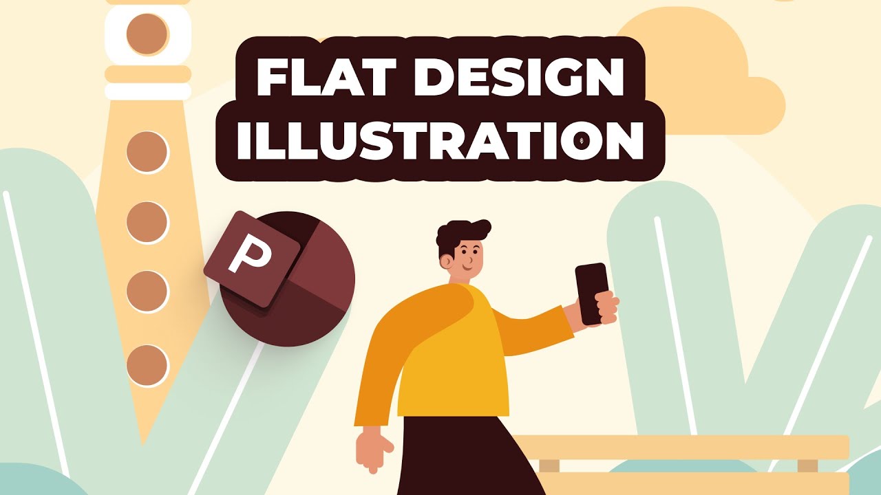 Membuat Flat Design Vector Illustration di Powerpoint - YouTube