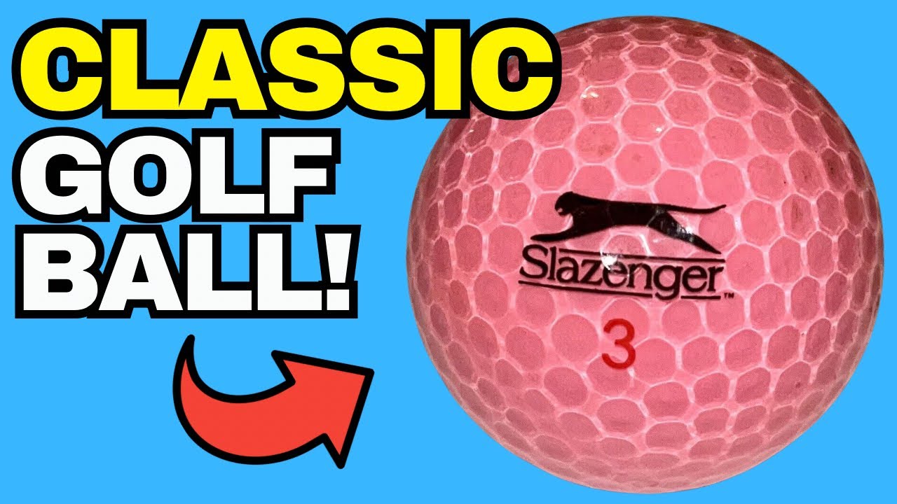 CLASSIC Slazenger Golf Ball! Up Close! - YouTube