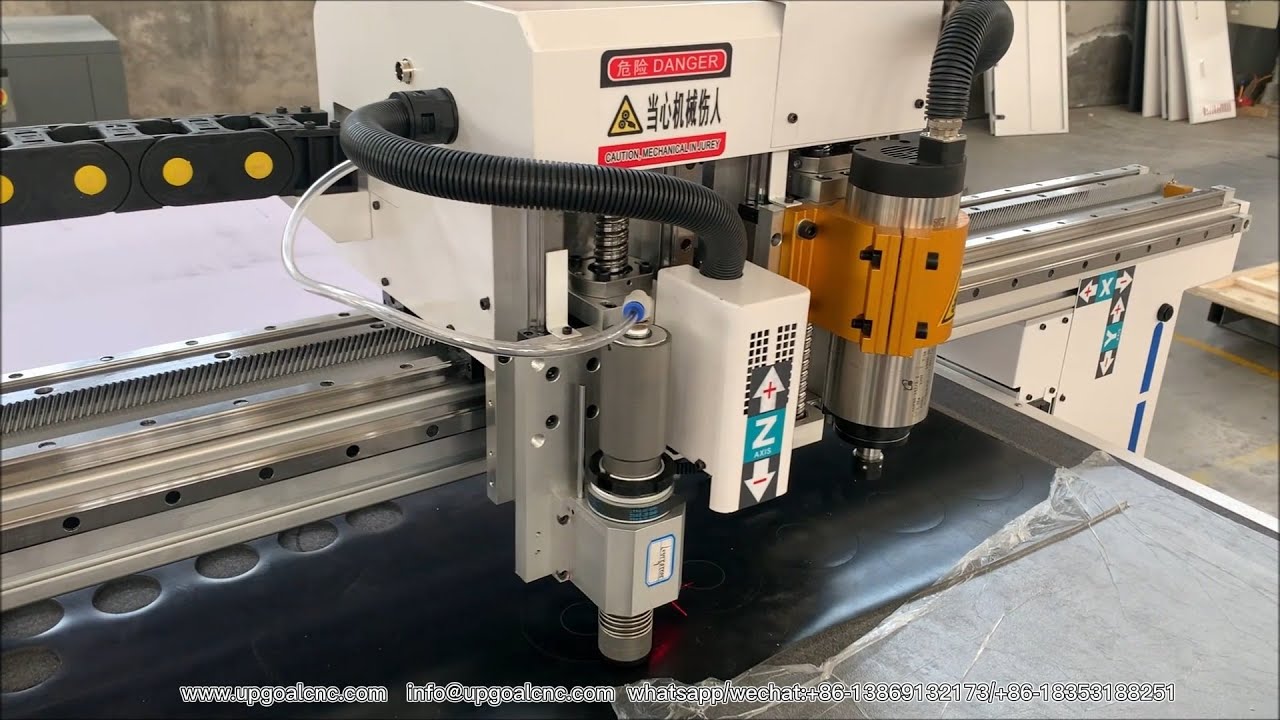Small 1600*1500mm CNC Pneumatic Knife Cutting Machine with Milling ...