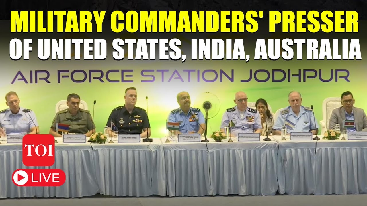 LIVE | Rare Press Conference Of India, Australia, U.S. Military ...