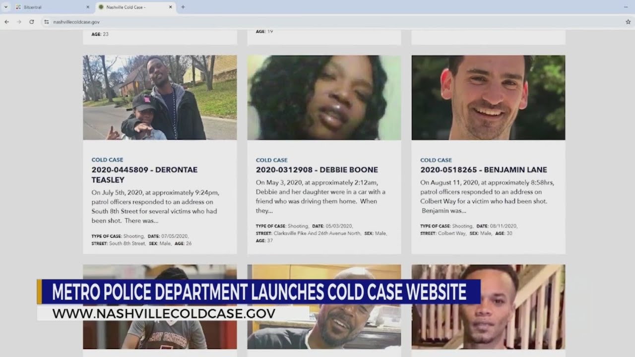 Metro police department launches cold case website - YouTube