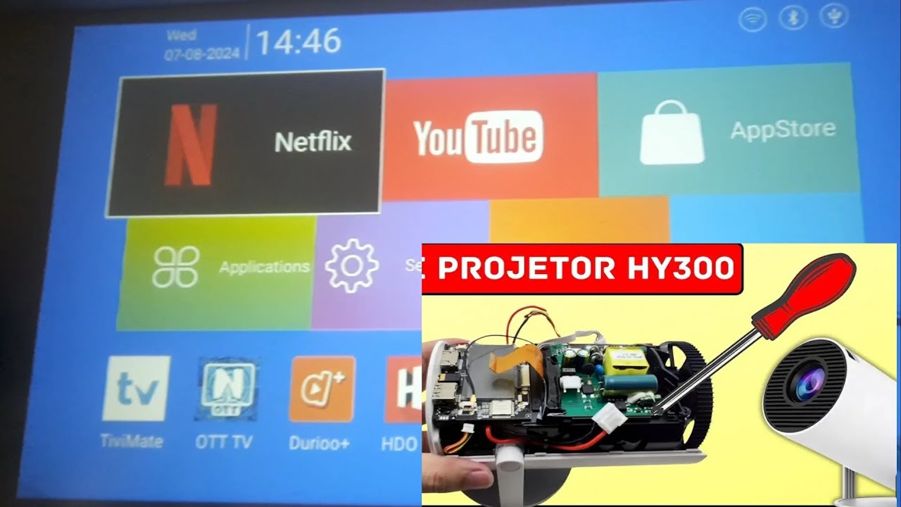 Cuci skrin android projector HY300 || Cara leraikan projector satu per ...