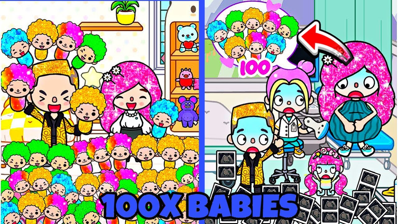 Mom gave birth to 100 children Toca Life Story Toca Boca - YouTube