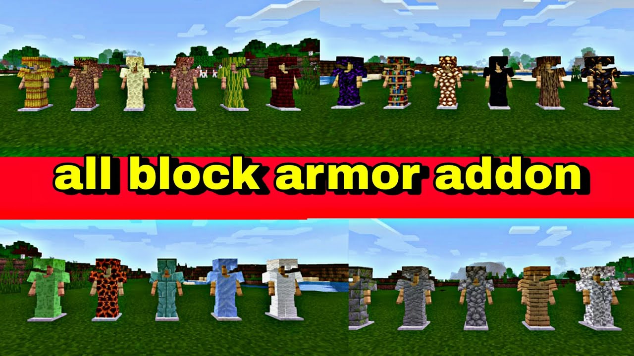 More block armor addon for minecraft pocket edition | block armor mod ...