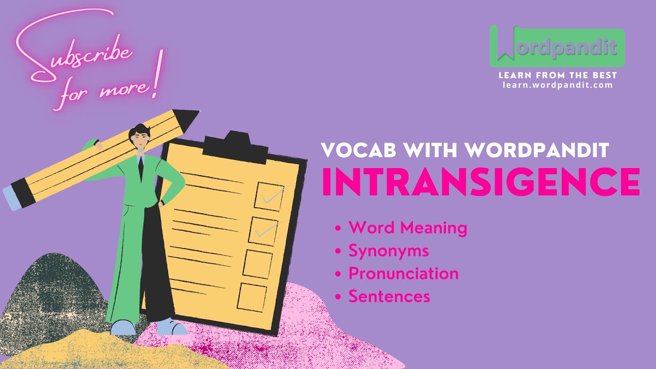 Intransigence Meaning | Synonyms | Sentence | Easy Trick || Vocab with ...