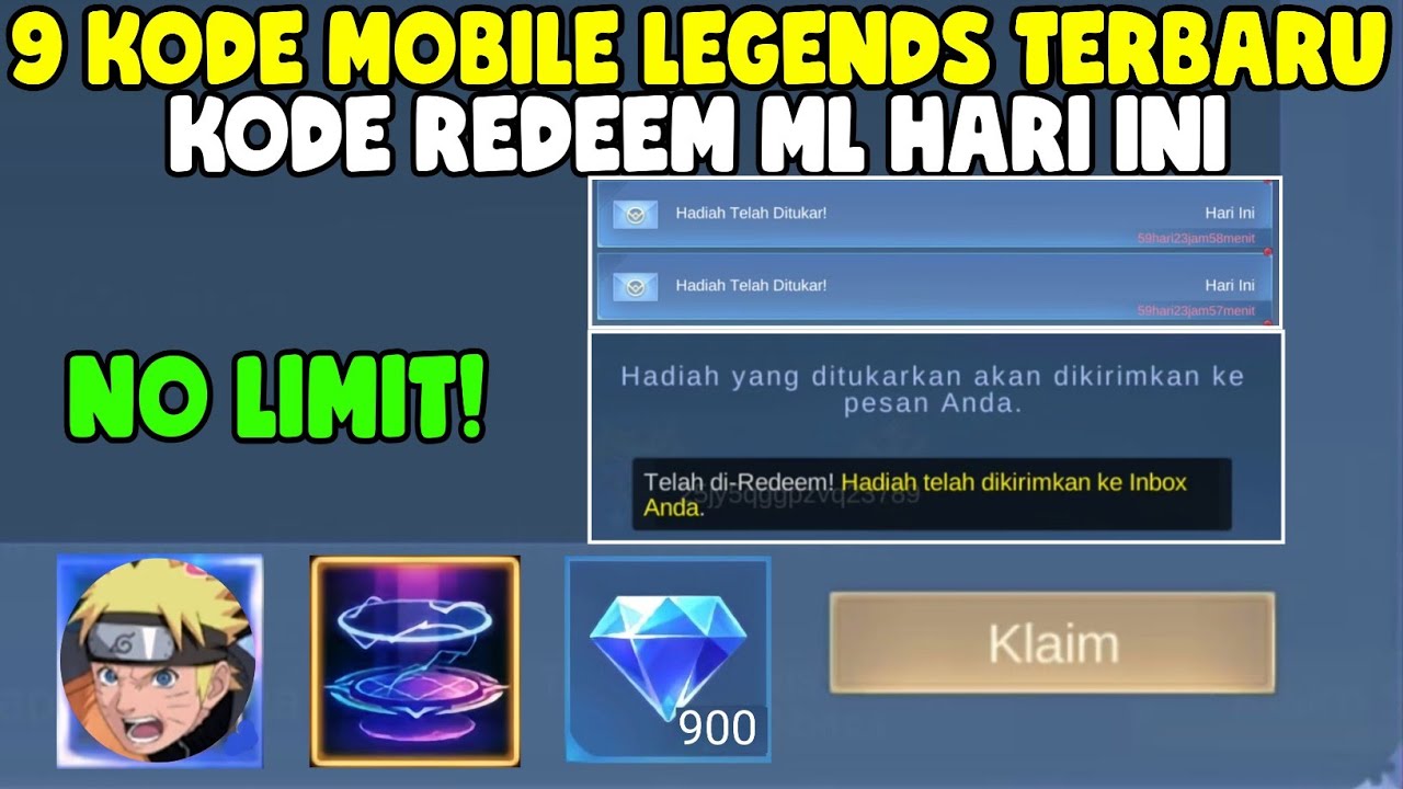 CEPAT AMBIL! 9 KODE REDEEM ML TERBARU KODE REDEEM MOBILE LEGENDS KODE ...