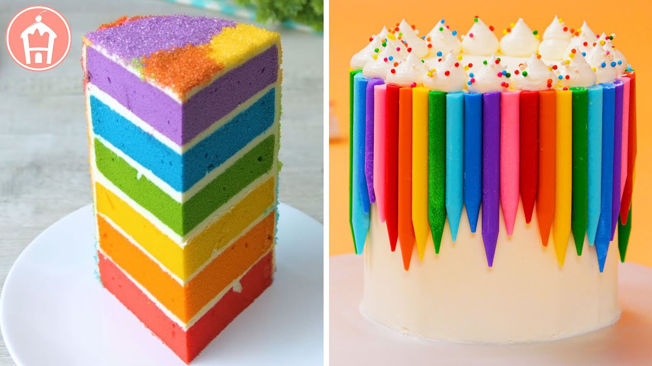 8 Awesome Rainbow Cake Decorating Tutorials 😍🌈 Easy Colorful Cake Hacks ...