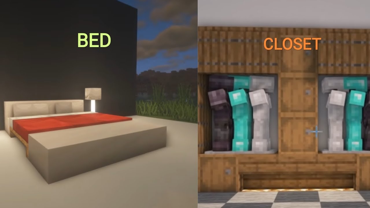 Minecraft:10+Bedroom Build Hacks and Ideas! [Easy] - YouTube