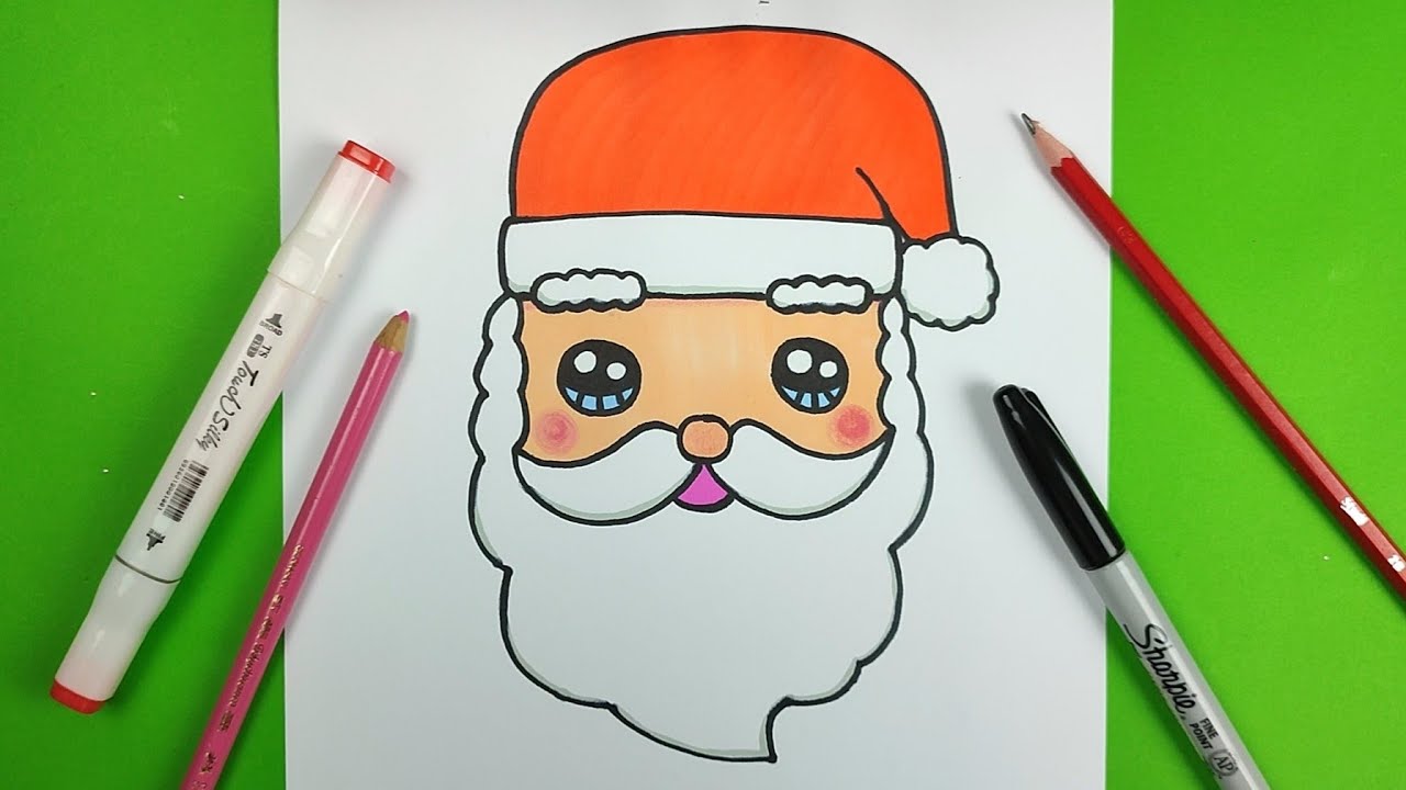 Sevimli Noel Baba Resmi Nasıl Çizilir, Kolay Çizimler, Noel Baba Çizimi ...