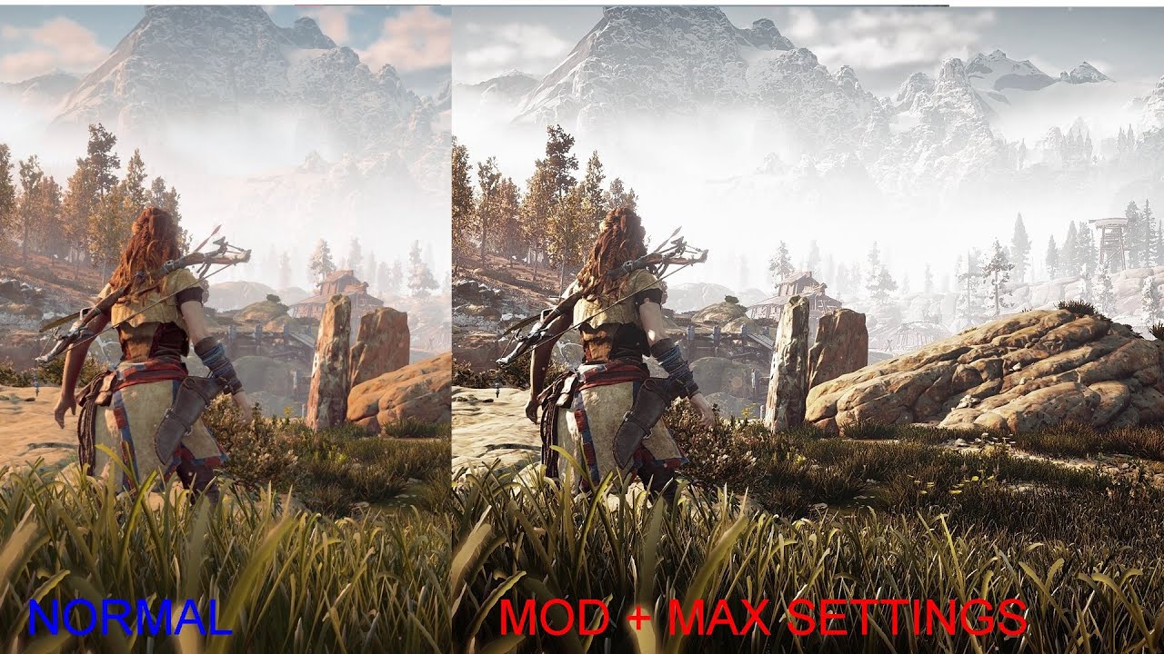 Horizon zero dawn graphics mod + max settings - YouTube